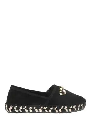 Moschino Heart Charm Espadrilles - Black