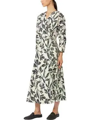 Max Mara Floral-print Midi Dress - Neutrals