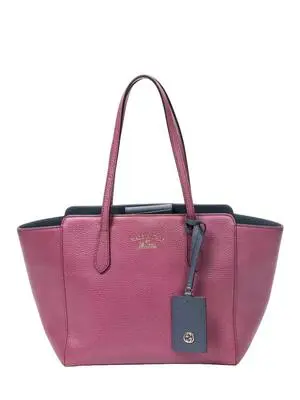 Gucci Swing Leather Tote - Pink