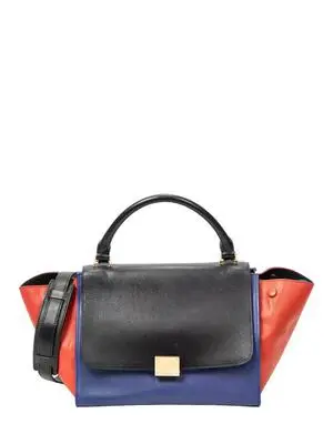 Celine Small Tricolor Trapeze Shoulder Bag - Blue