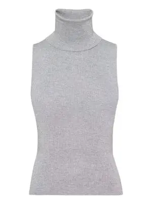 Dsquared2 Roll-neck Ribbed Top - Grey