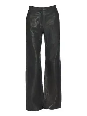 AEXAE Leather Straight-Leg Trousers