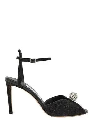 JIMMY CHOO Sacora Crystal-embellished Sandals - Black
