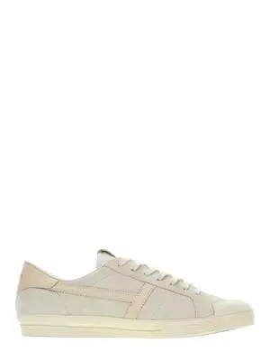 TOM FORD Suede Low Top Sneakers - Neutrals