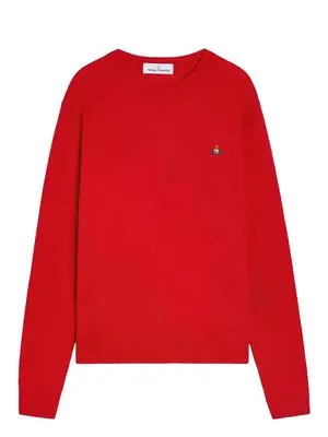 VIVIENNE WESTWOOD Logo-embroidered Sweater - Red