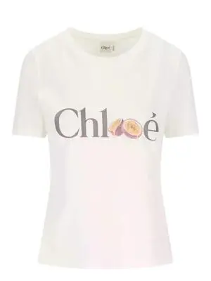 Chloé Passion-fruit Print Cotton T-shirt - White