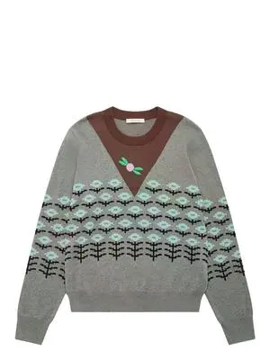 CRAIG GREEN Pixel Flower Sweater - Grey