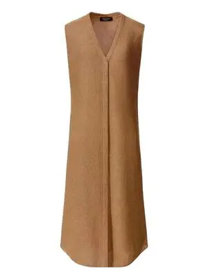 Fabiana Filippi V-neck Knit Sleeveless Cardigan - Brown