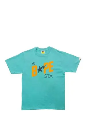 A BATHING APE Crew-neck Logo-print T-shirt - Blue
