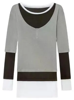 Gimaguas Gemma Long-sleeve Button Mini Dress - Grey