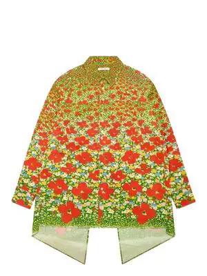 CRAIG GREEN Open Back Floral Shirt - Green