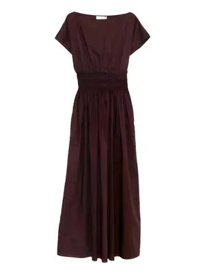 Matteau Shirred-panel Maxi Dress - Purple