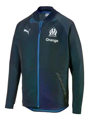 PUMA Olympique De Marseille Logo-print Jacket - Blue