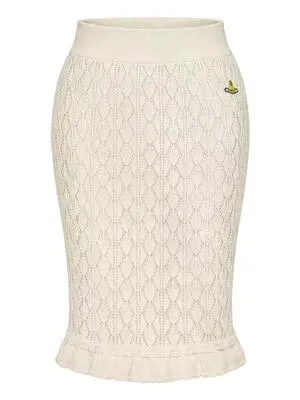 VIVIENNE WESTWOOD Ella Openwork Asymmetric Skirt - Neutrals