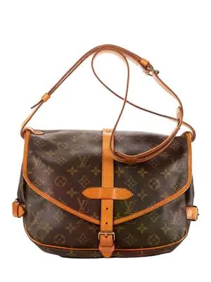 LOUIS VUITTON Saumur Pm Monogram Crossbody Bag - Brown