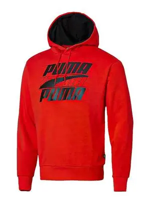 PUMA Logo-print Hoodie - Red