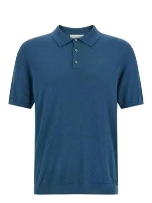 ROBERTO COLLINA Buttoned Polo Shirt Blue