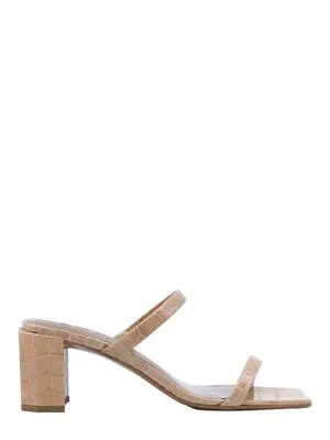 By Far Tanya Square-toe Heeled Sandals - Neutrals