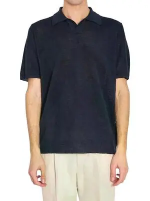 ROBERTO COLLINA Piqué Polo Shirt - Blue