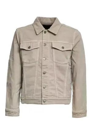 DONDUP Buttoned Flap-pocket Denim Jacket - Neutrals