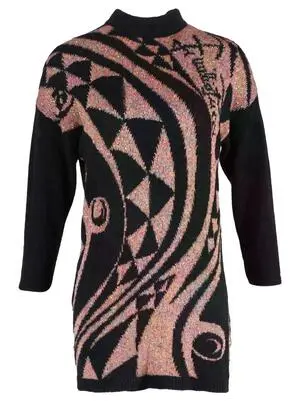 Emilio Pucci Patterned Sweater Dress - Black