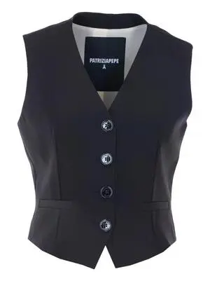 Patrizia Pepe Buttoned Waistcoat - Black