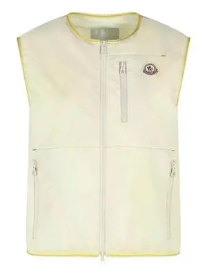 Moncler Logo-patch Zip Gilet - Yellow