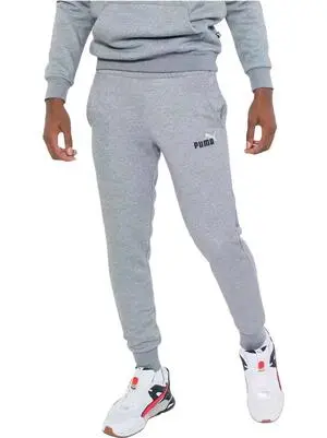 PUMA Essential Logo-embroidered Track Pants - Grey