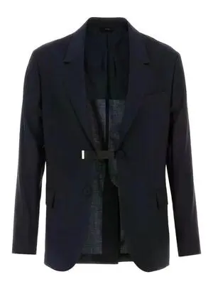 Fendi Removable-strap Single-breasted Blazer - Blue