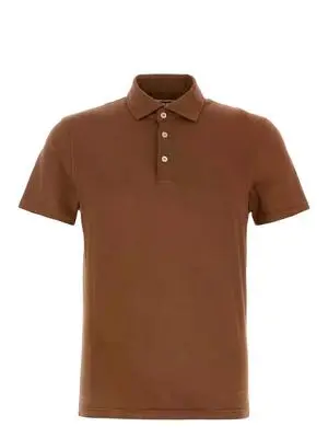 Fedeli Stretch Polo Shirt - Brown