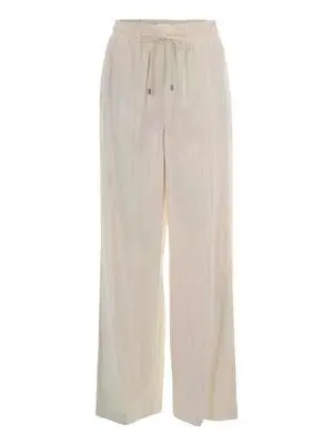 Liu Jo Striped Drawstring Trousers - Neutrals