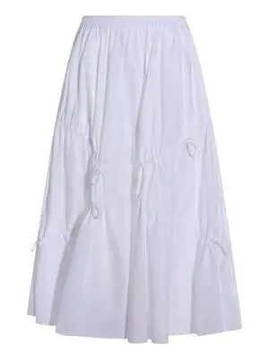 Moschino Poplin Midi Skirt - White