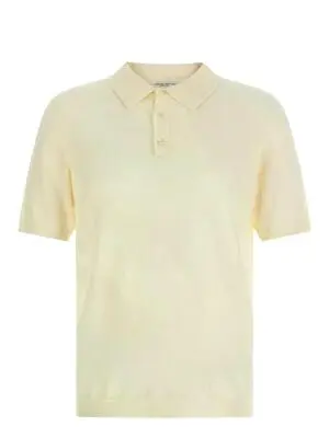 ROBERTO COLLINA Buttoned Polo Shirt Neutrals