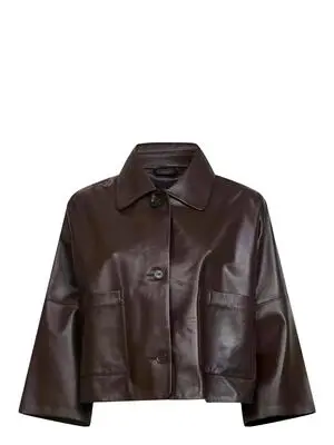 ARMA Leather Jacket With Pockets - Brown