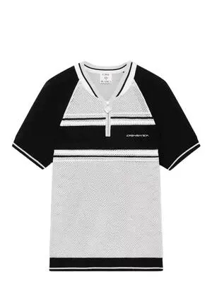 Casablanca Mesh Short-sleeve Polo Shirt - Grey