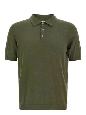 ROBERTO COLLINA Buttoned Polo Shirt Green