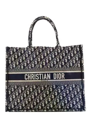 Dior Book Oblique Canvas Large Tote Bag - Blue