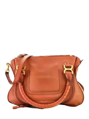Chloé Marcie Small Leather Satchel - Brown
