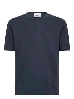 D4.0 Ribbed Crew-neck T-shirt - Blue