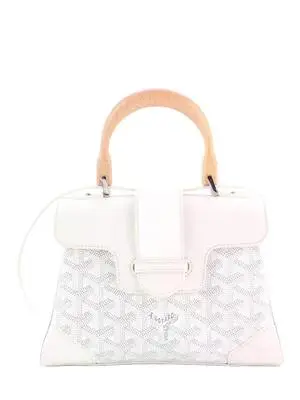 Goyard Saigon Top Handle Mini Shoulder Bag - White