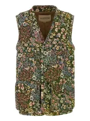 Valentino Garavani Floral-print Vest - Green
