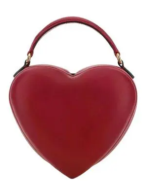 Moschino Heart Leather Mini Bag - Red