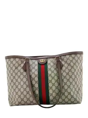 Gucci Ophidia Shopping Gg Coated Canvas Medium Tote Bag - Brown