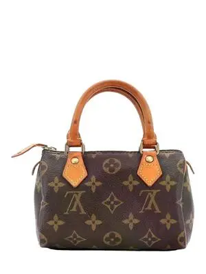 LOUIS VUITTON Speedy Mini Hl Handbag Monogram Canvas Satchel - Brown