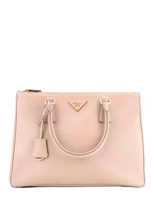 Prada Galleria Double Zip Saffiano Leather Medium Tote Bag - Neutrals