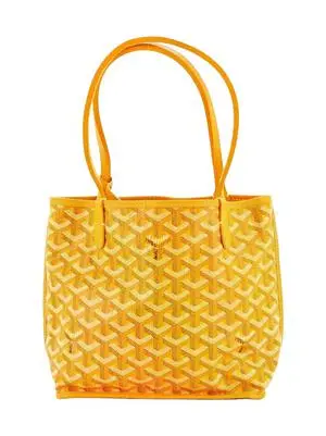 Goyard Anjou Reversible Tote Coated Canvas Mini Satchel - Yellow