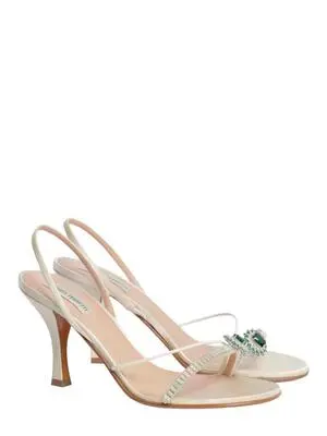 Alberta Ferretti Embellished-strap Stiletto Sandals - White