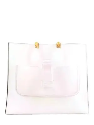 Fendi Sunshine Pocket Shopper Large Tote Bag - White