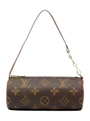 LOUIS VUITTON Monogram Papillon Pochette Handbag - Brown