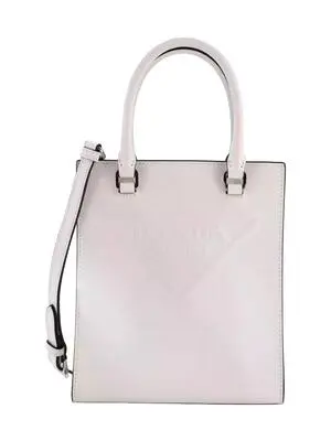 Prada Logo Drill Mini Tote - White